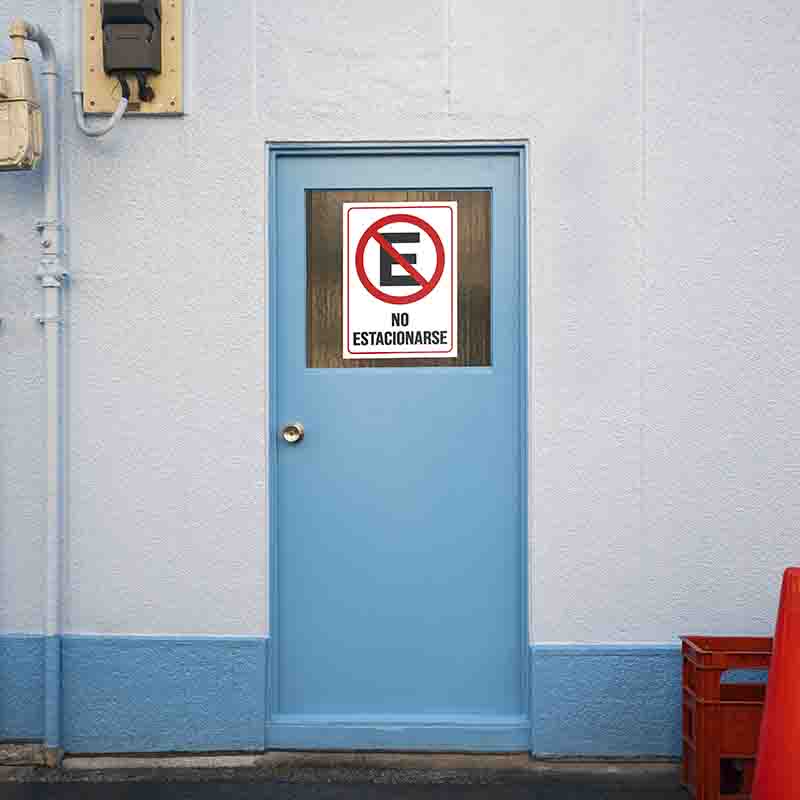 letrero de no estacionarse 30x40 señalamiento autoadherible | SuperCreativa