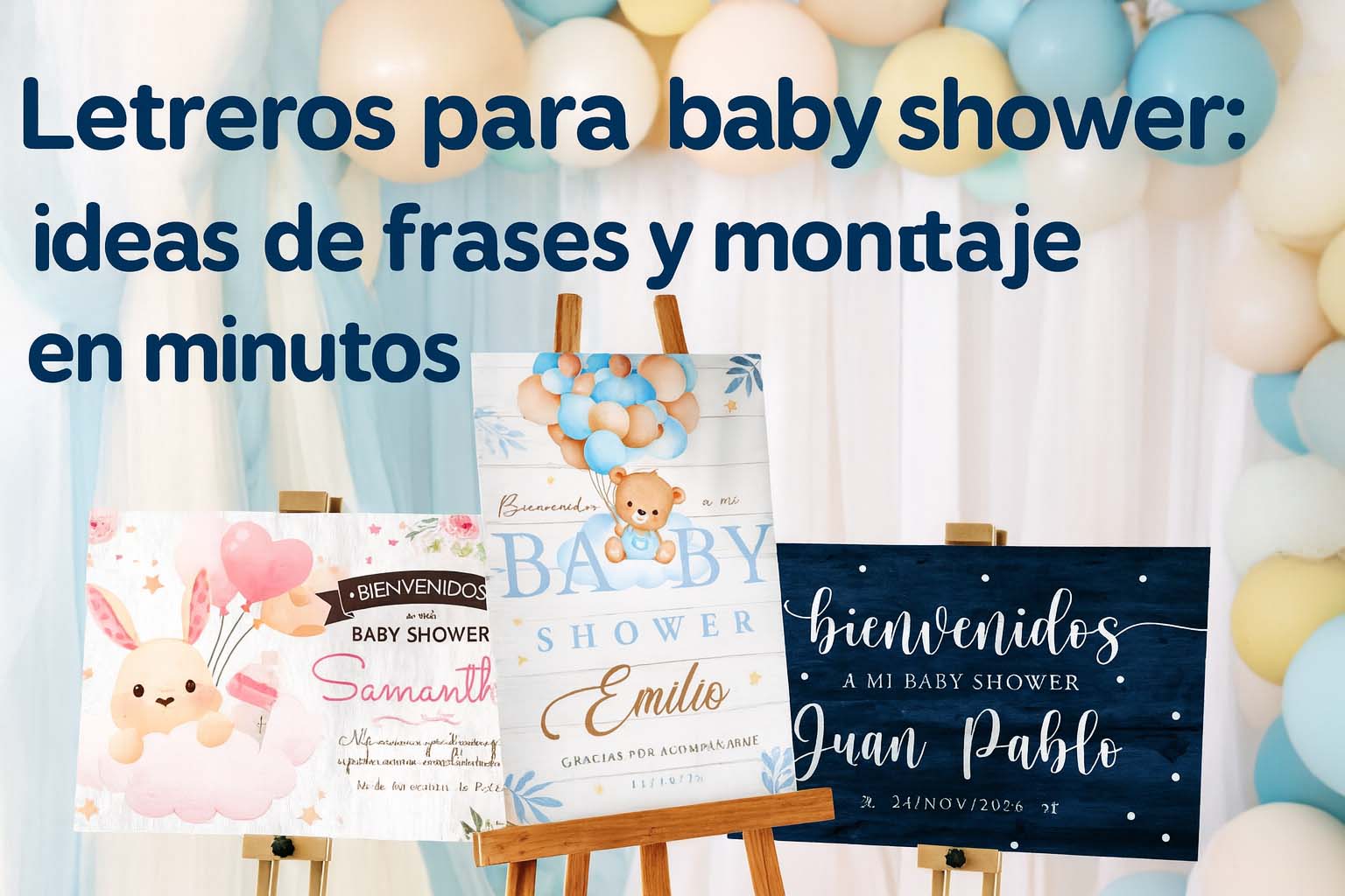 Letreros para baby shower: ideas de frases y montaje en minutos ...