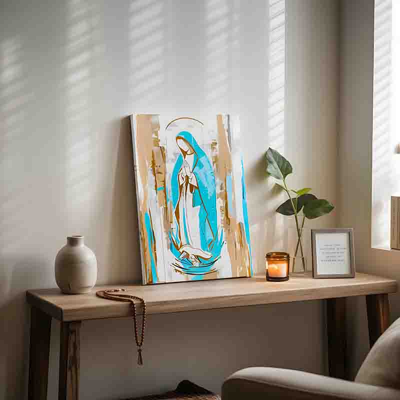 Cuadro grande Virgen Guadalupe canvas moderno | SuperCreativa